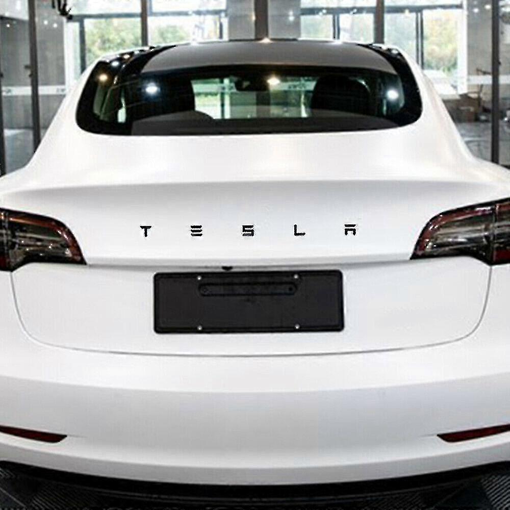 2024 3d Matt Black Tesla Lettering Trunk Panel Badge For Tesla Model X ...
