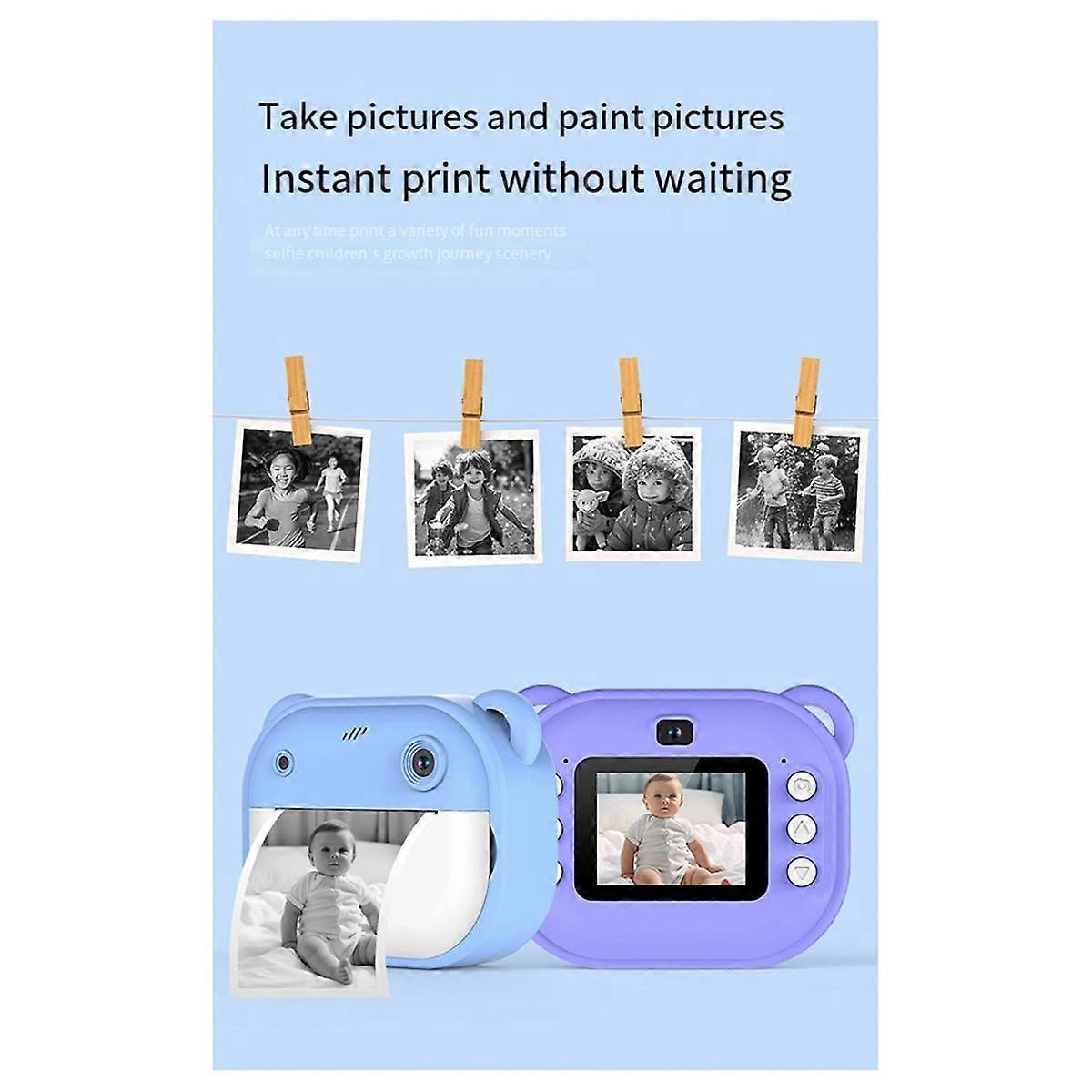 1080P Children Print Camera Dual Camera 240MP One-Touch Printable ...