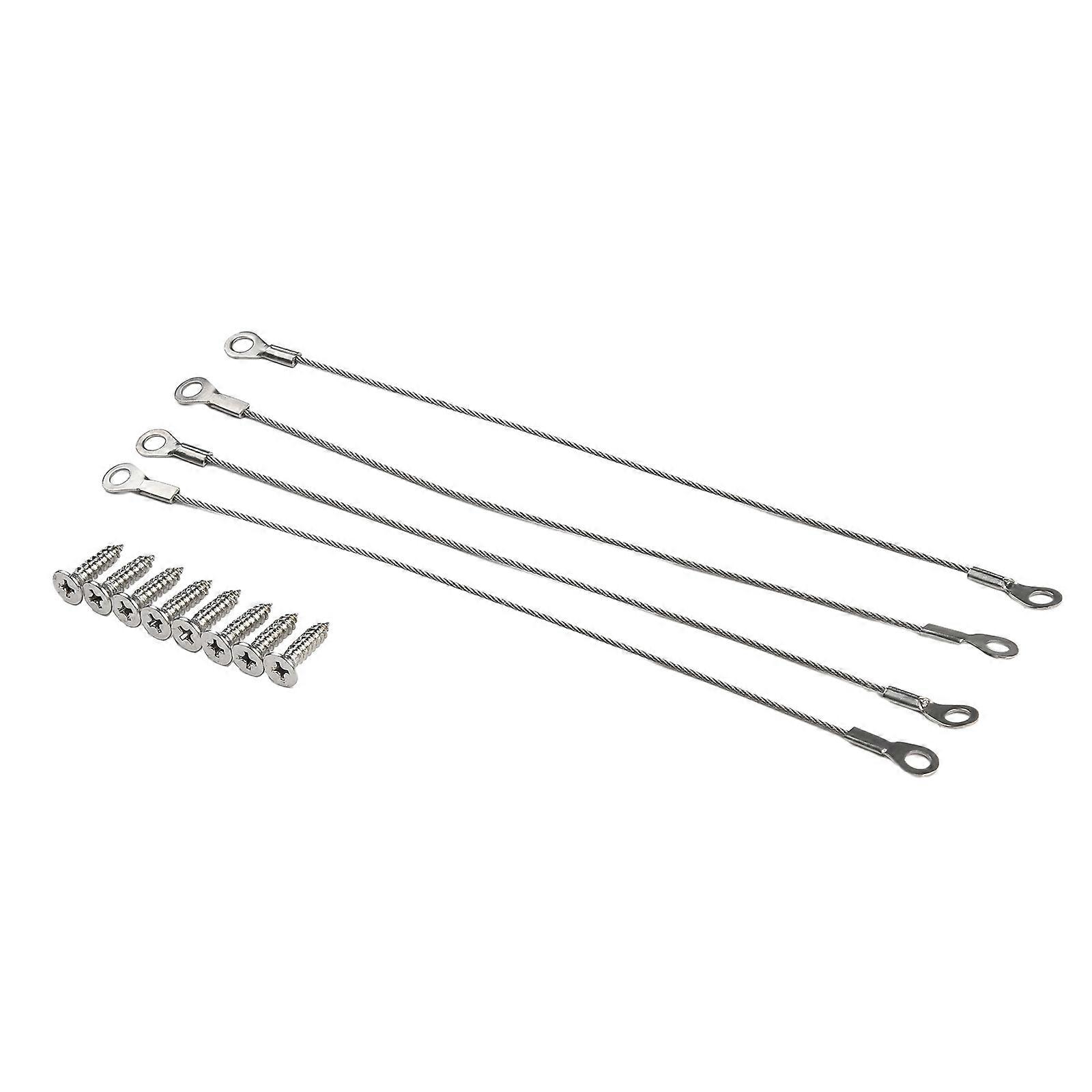 4pcs Stainless Steel Door Cabinet Restraint Braided Cable Hinge Limiter ...