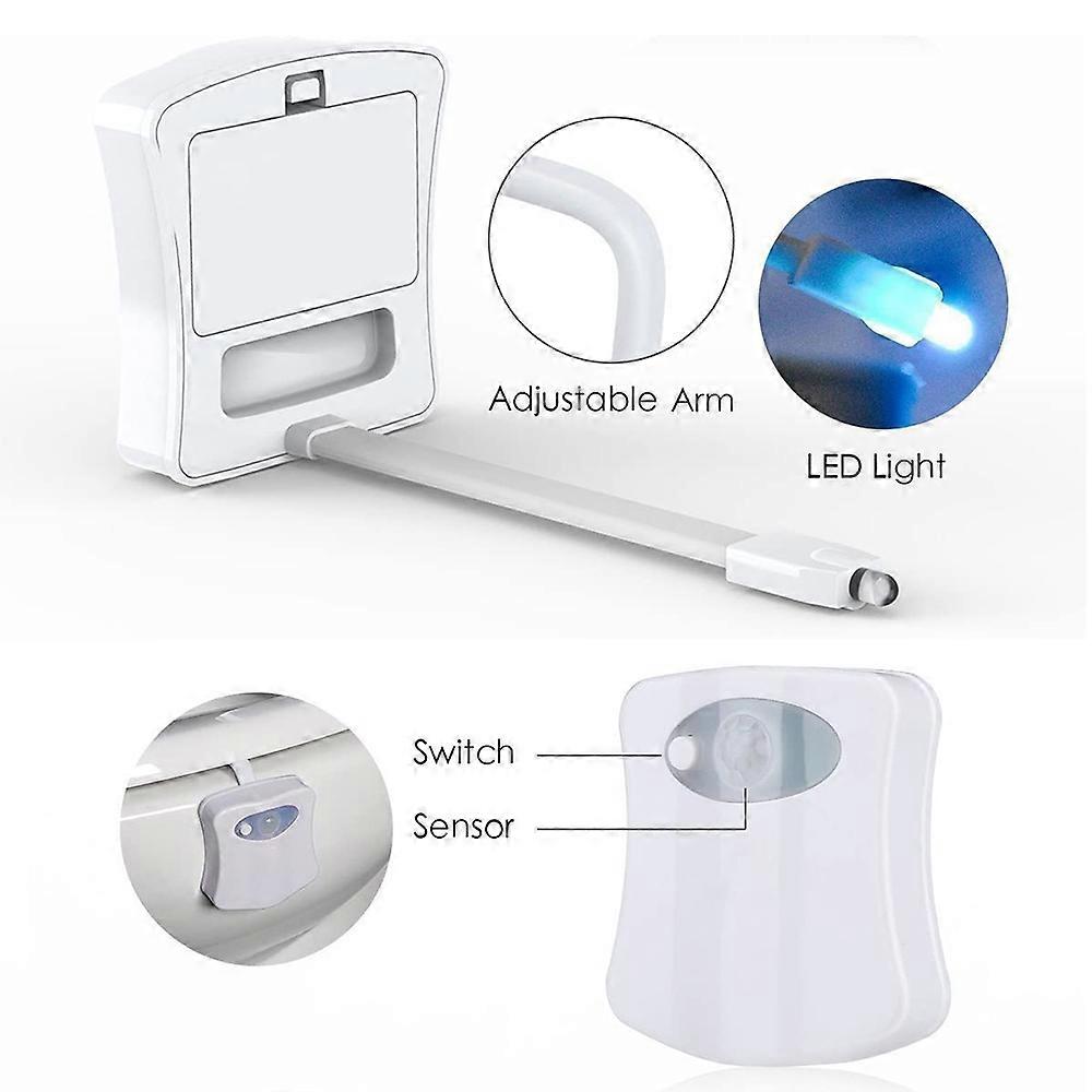 (NEWW)The Original Toilet Bowl Night Light Gadget Funny LED Motion ...