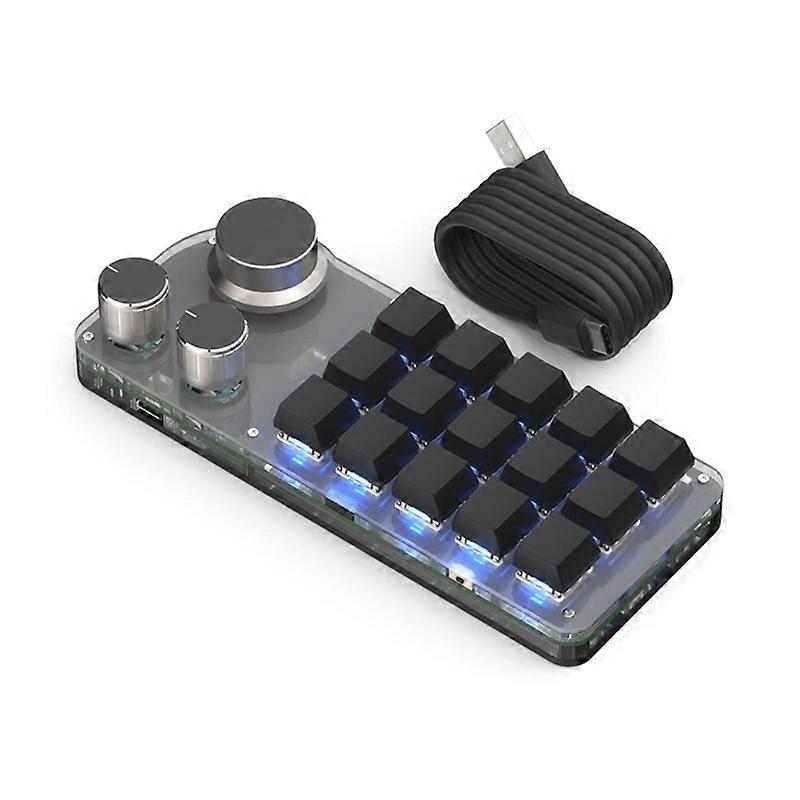 Macropad RGB Programmeerbaar Macrotoetsenbord 15 Toetsen Gaming ...