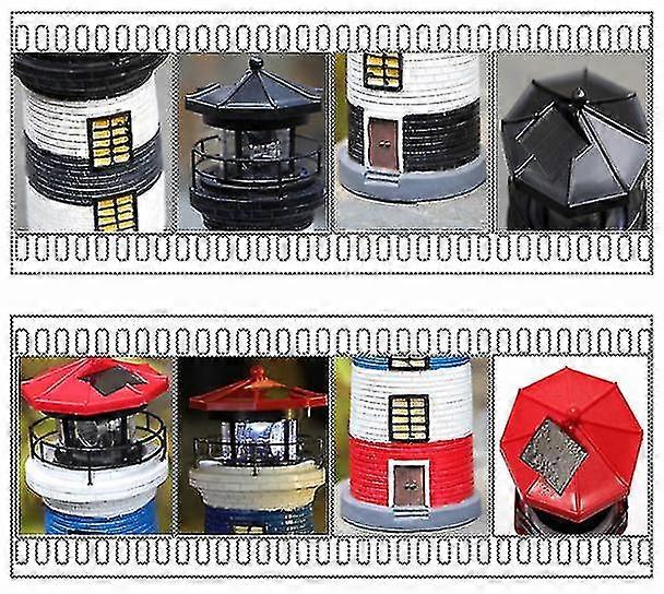 LED Lighthouse Solar Lighthouse Garden Rotating Beacon Tower Light ...