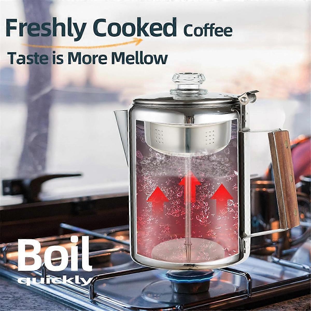 Coffee Pot Stovetop Coffee Maker Percolator Campfire Coffee Pot ...