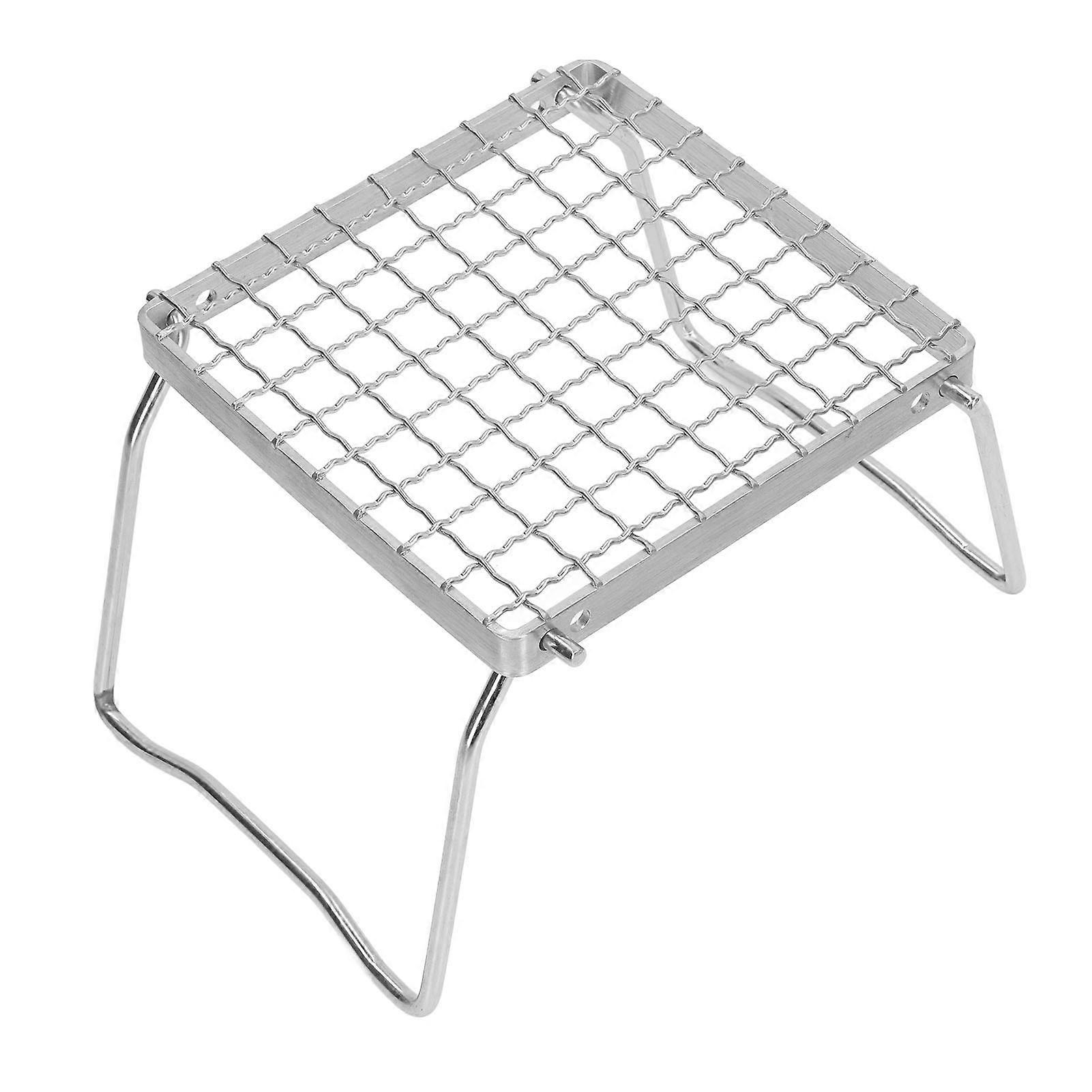 Camp Grill Grate with Foldable Legs 304 Stainless Steel Portable Grid ...
