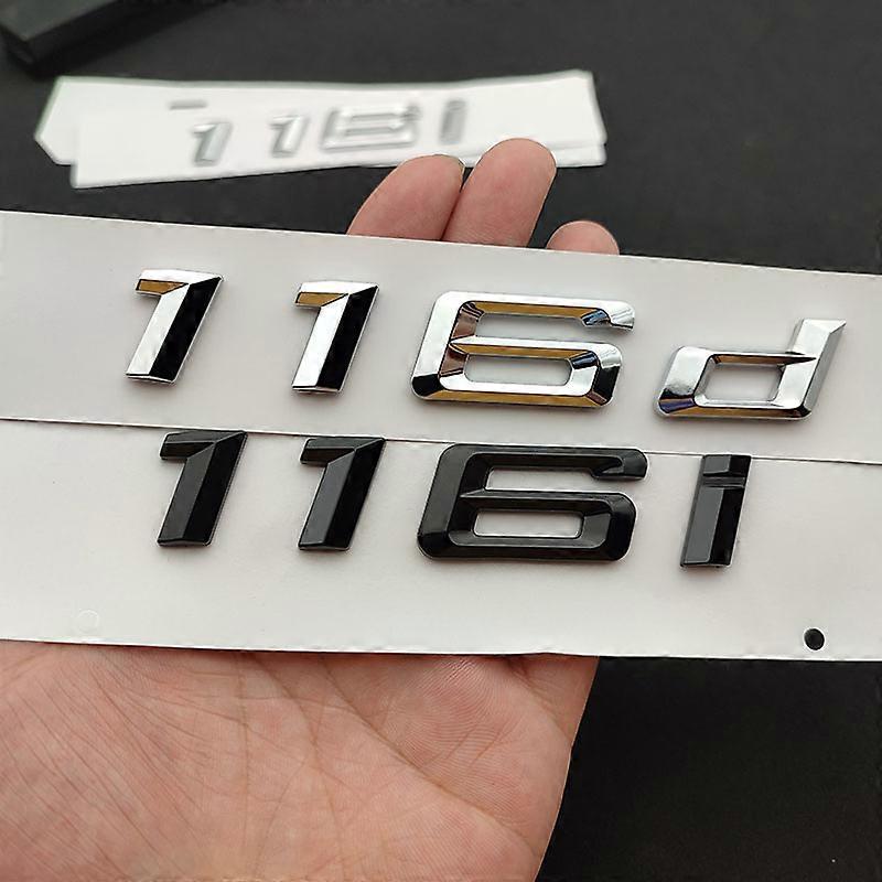 3D ABS Black Chrome Letters For Car Rear Trunk Badge BMW 116i E87 F20 ...