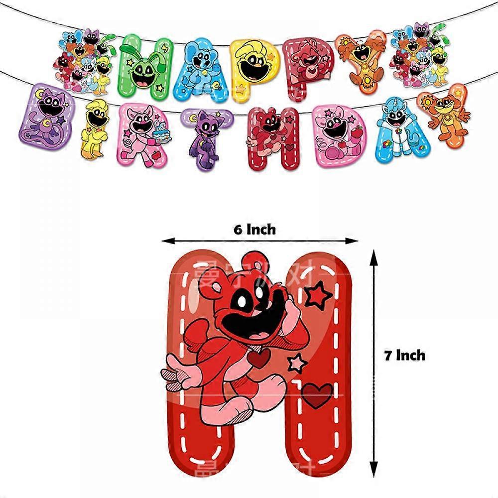Smile Small Animal Birthday Party Decoration Smiling Critters Flag ...