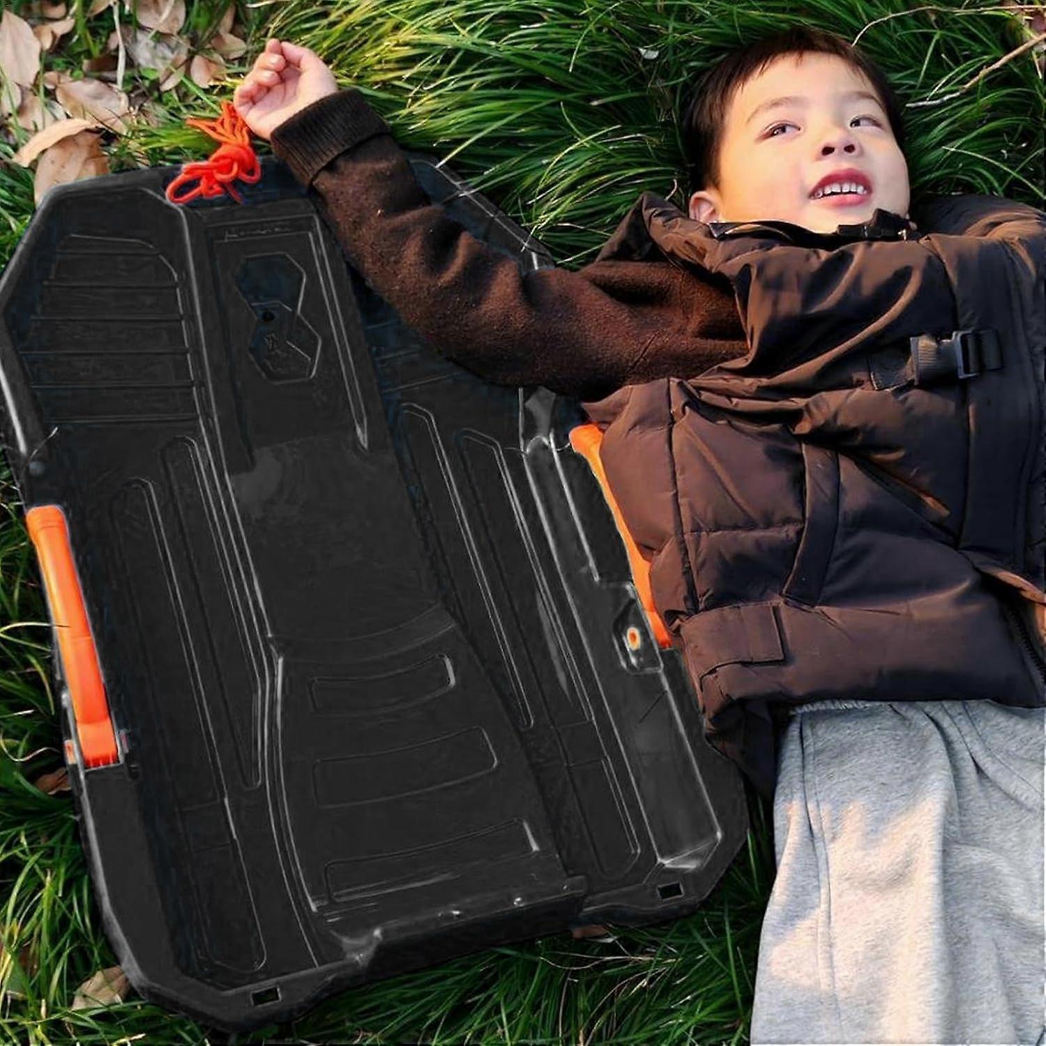 Snow Sled, Kids Toboggan Sled, Single Person Sled, Pull Rope Handle ...