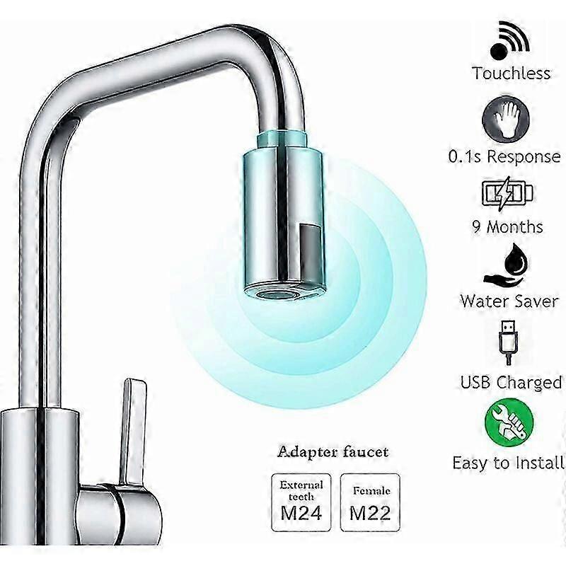 Smart touchless tap with motion sensor, water saver, tap for bathroom ...