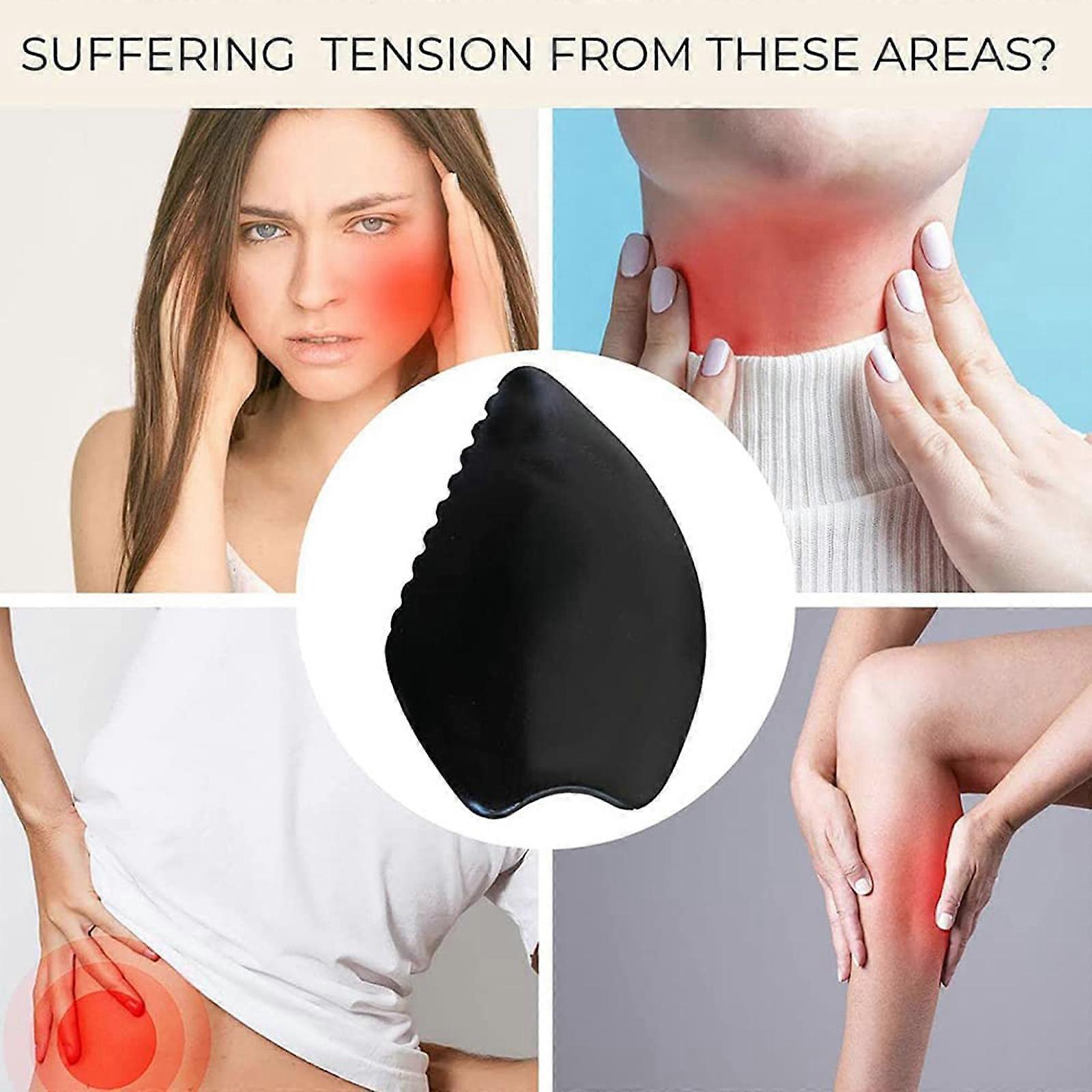 Feather Shaped Serrated Gua Sha Scraping Tool for Face & Body Massage ...