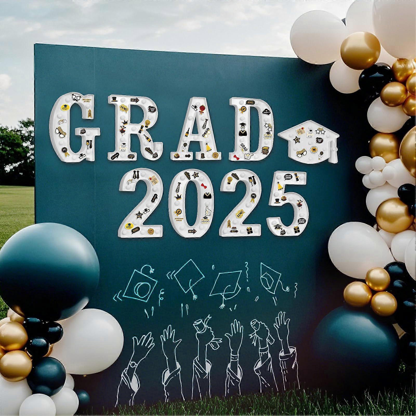 2025 Grad Light Up Letters Class of 2025 Grad LED Letters Signs ...