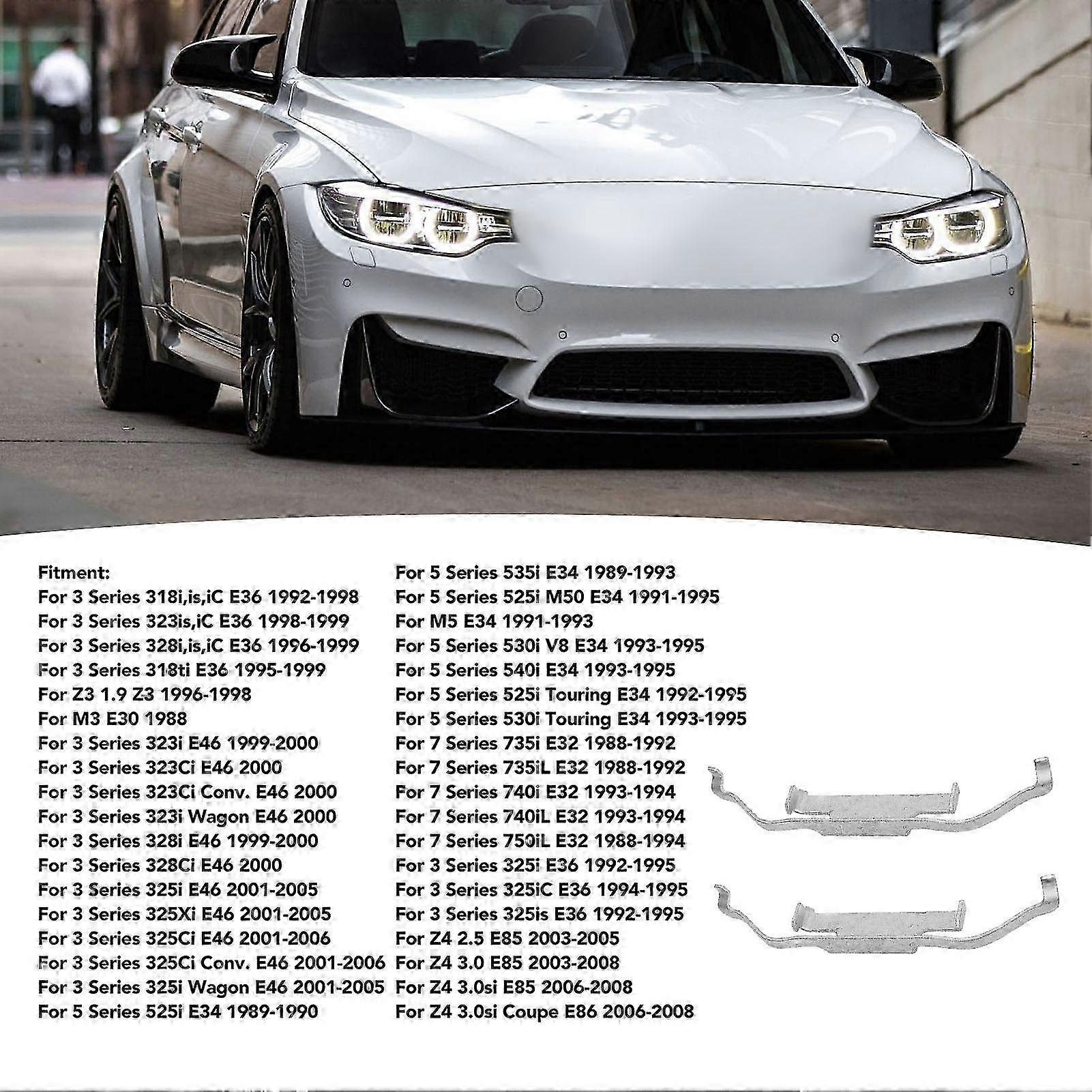 2Pcs Brake Pad Anti-Rattle Spring Clips for 3, 5, 7 Series, Z3, Z4, M3 ...