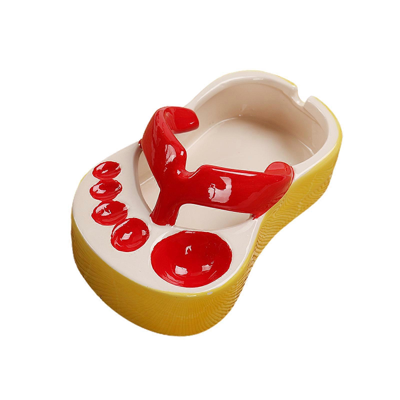 Creative Ceramic Flip Flop Chips Holder Sauce Dish Dipping Plate Fun Design Durable Material ...