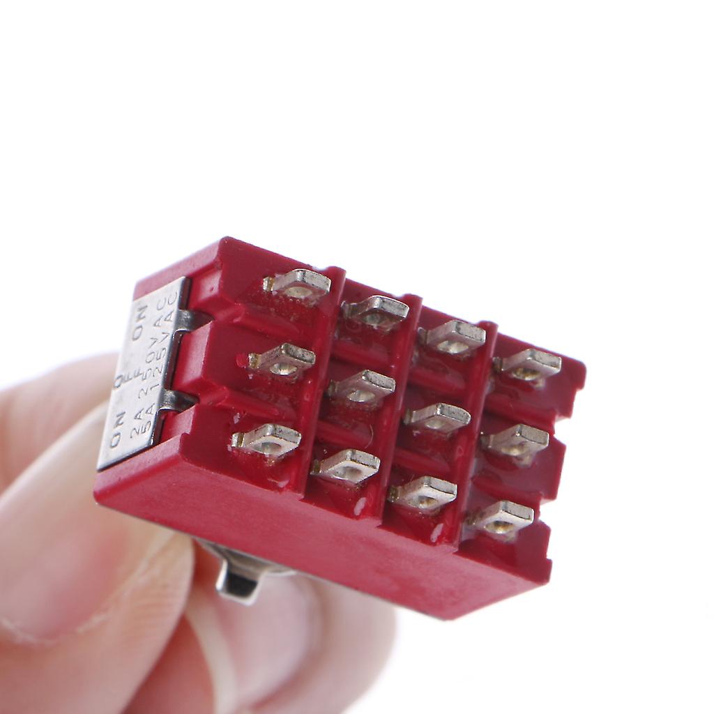 AC 250V/2A 125V/5A 12-Pin On/On 2 Position 4PDT Mini Toggle Switch Red | Fruugo UK