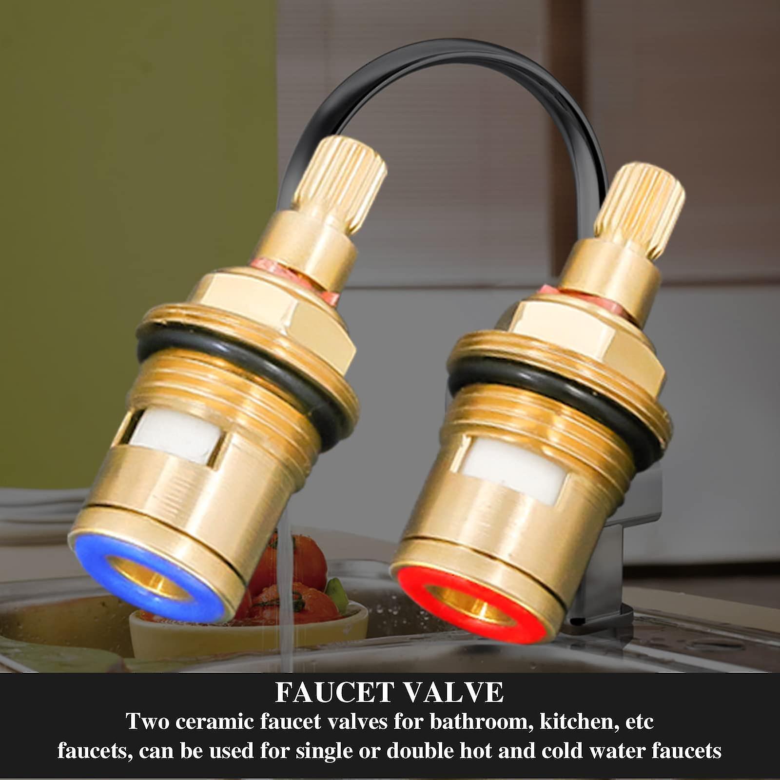 2 Pcs Tap Valves Replacement, Universal Disc Cartridge Insert Faucet ...