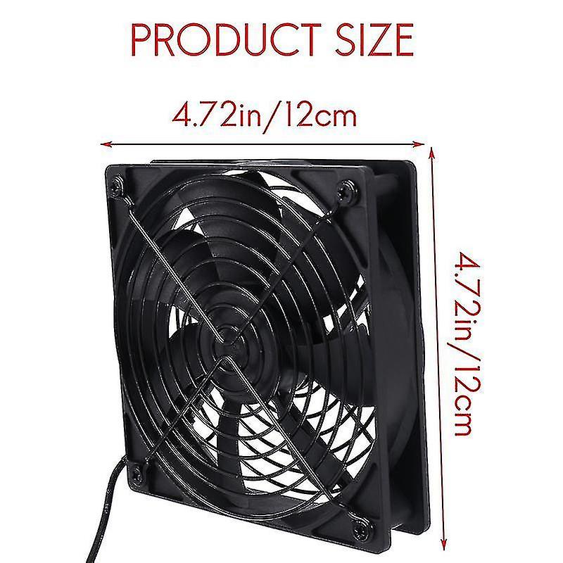 120mm 5v Usb Powered Pc Router Fans With Speed Controller High Airflow ...