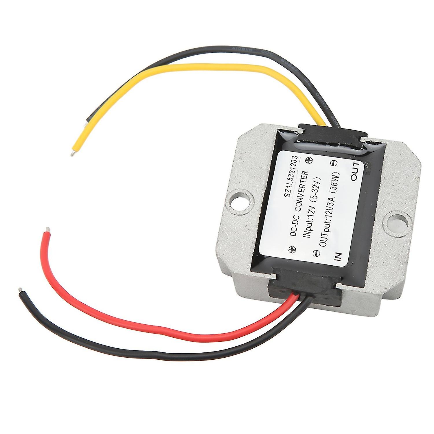 12V to 12V 3A Waterproof DC Converter Module Adjustable Voltage ...