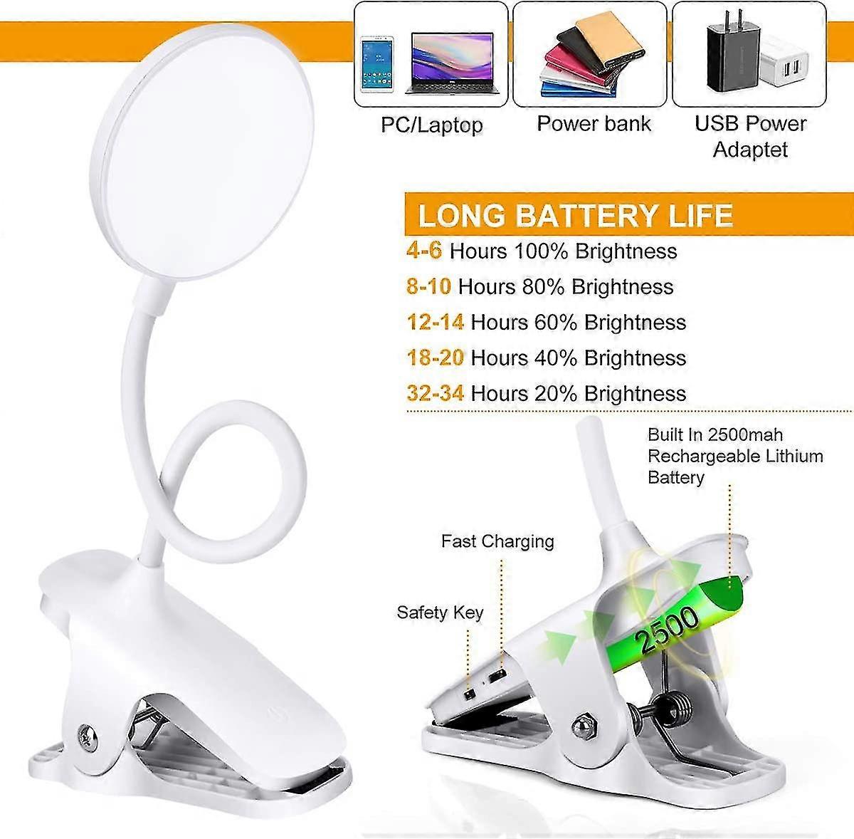Reading Light, Clip On Reading Light, Eye Protect Led Reading Light ...