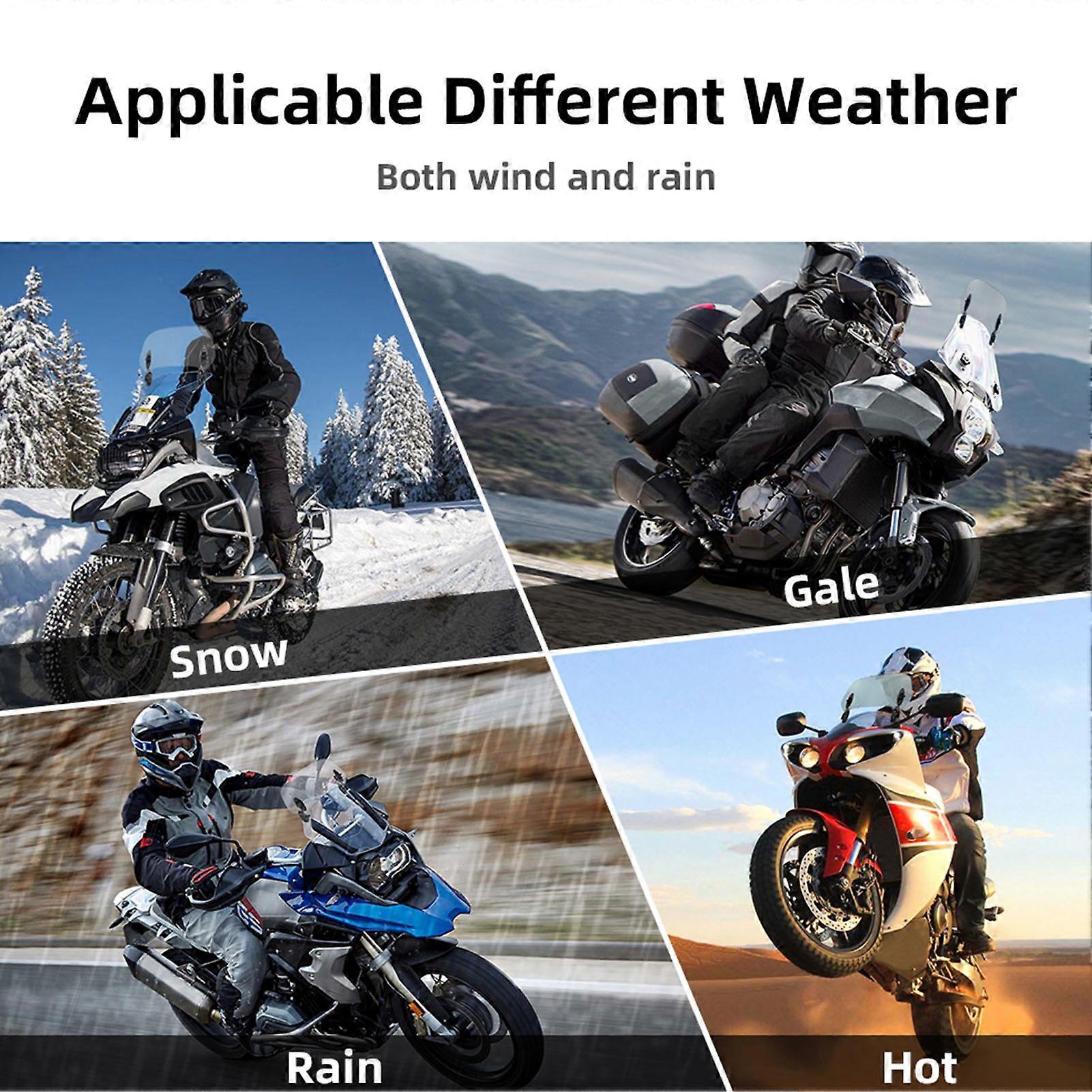 Universal Motorcycle Acrylic Adjustable Wind Screen Extension Clip-On ...