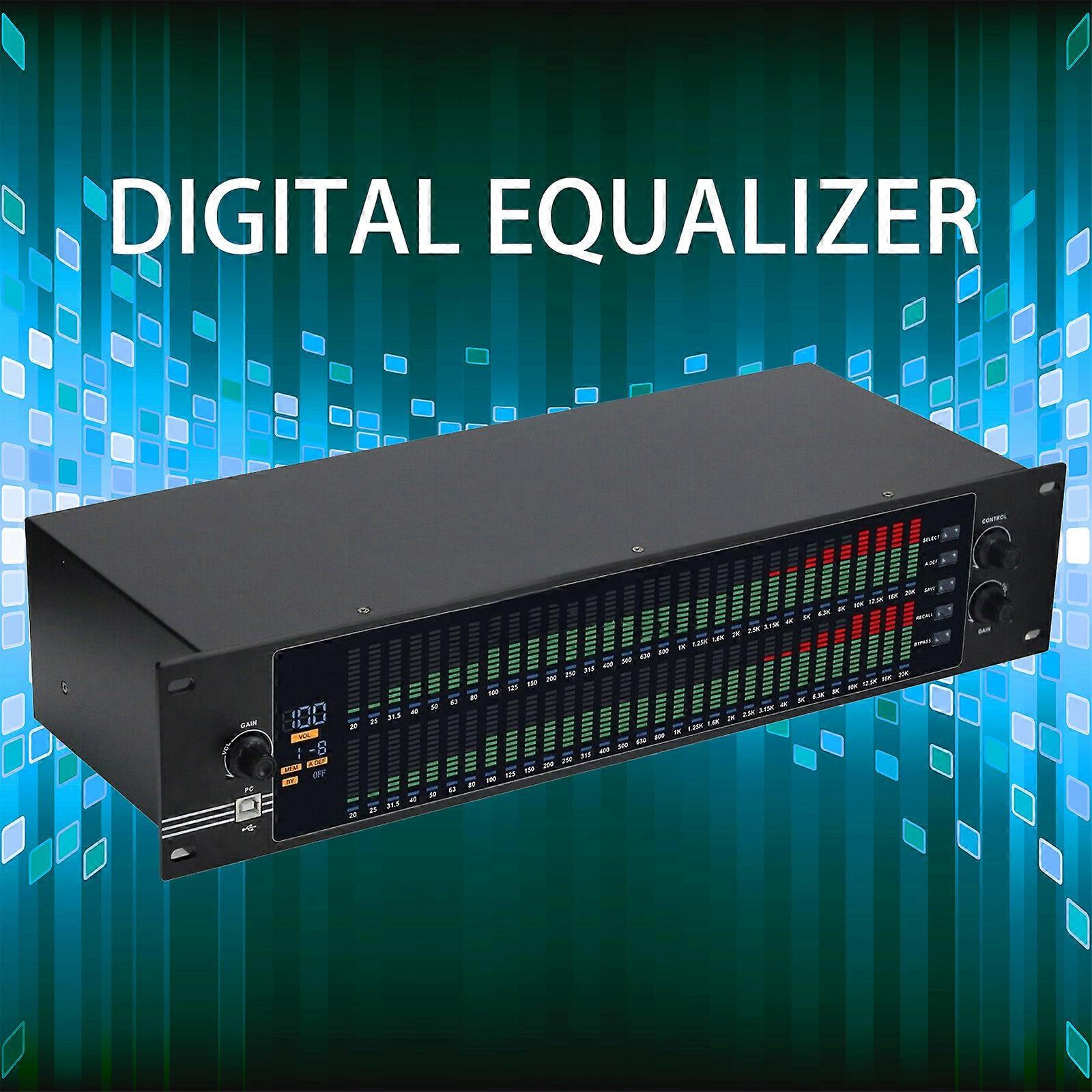 EQ-323 Dual 31-band Graphic Equalizer Spectrum Digital Equalizer for ...