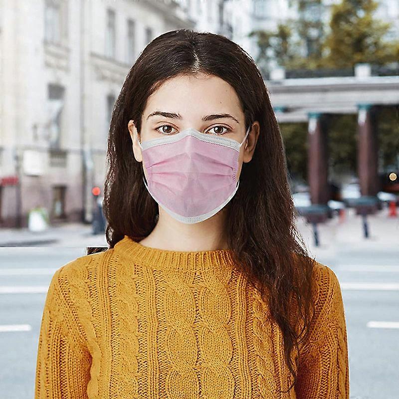 50 Pack Face Mask Disposable 3Ply Face Cover for Adult Daily Protection ...