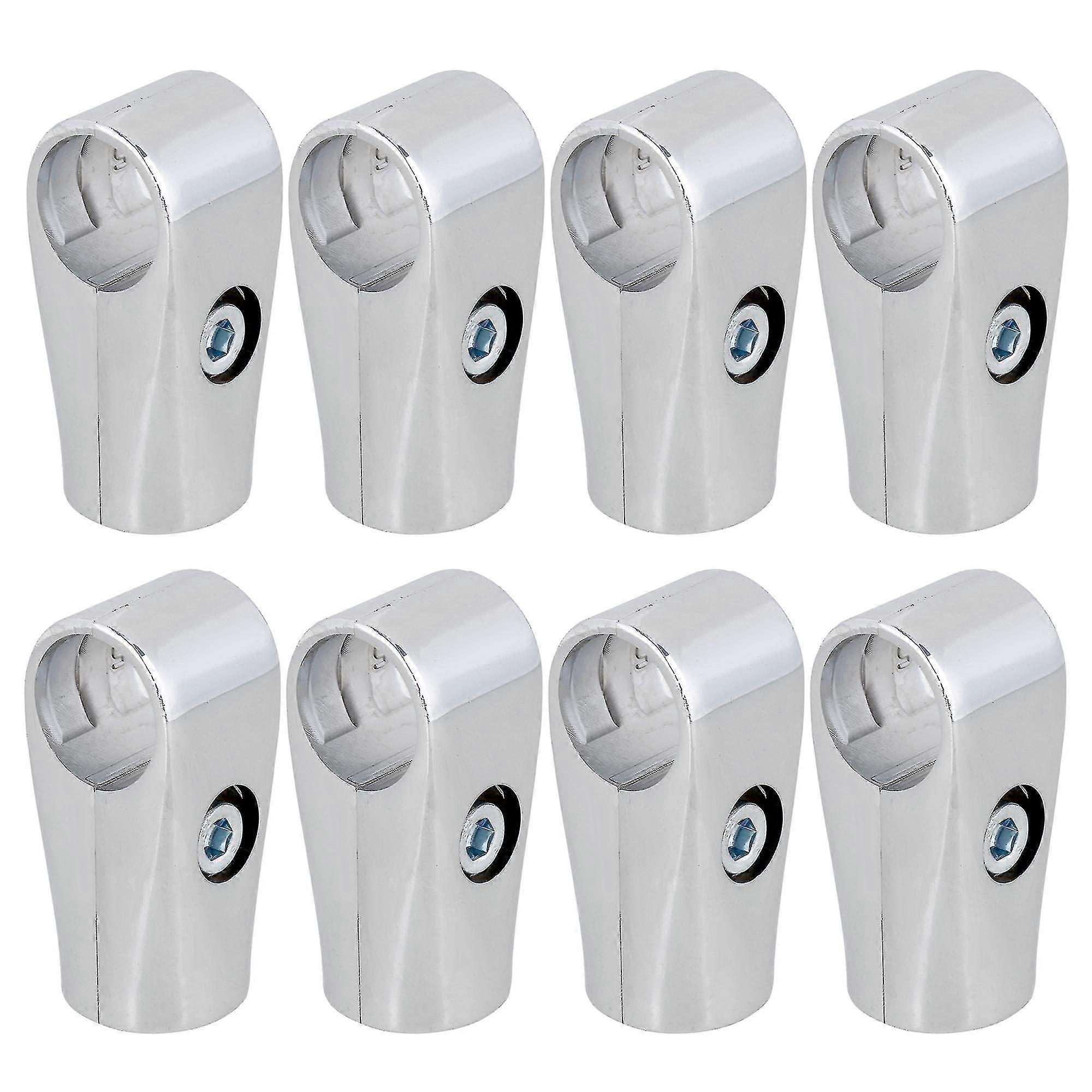 8pcs Display Rack Clamp Fittings 25mm Inner Dia Two-way Tube Connectors ...