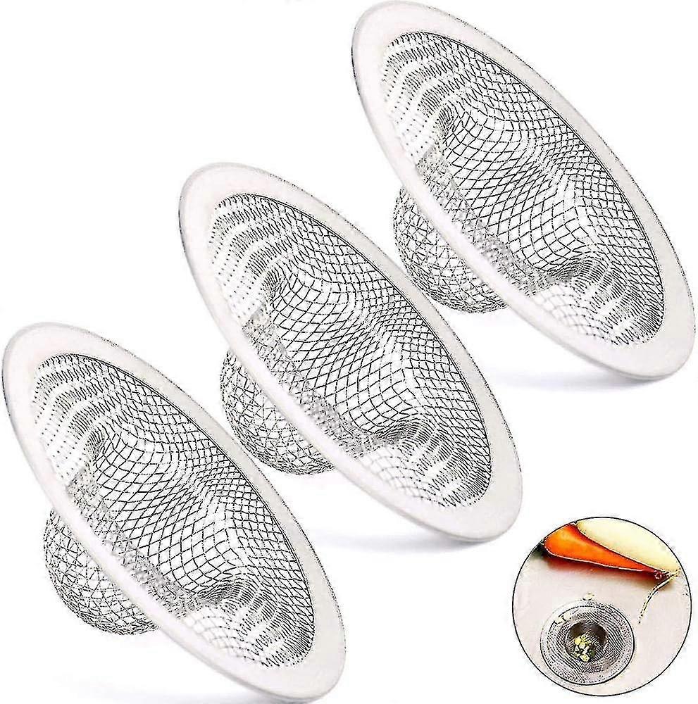 Set Of 3 Stainless Steel Sink Strainers Kitchen Sink Grid Anti-clog ...