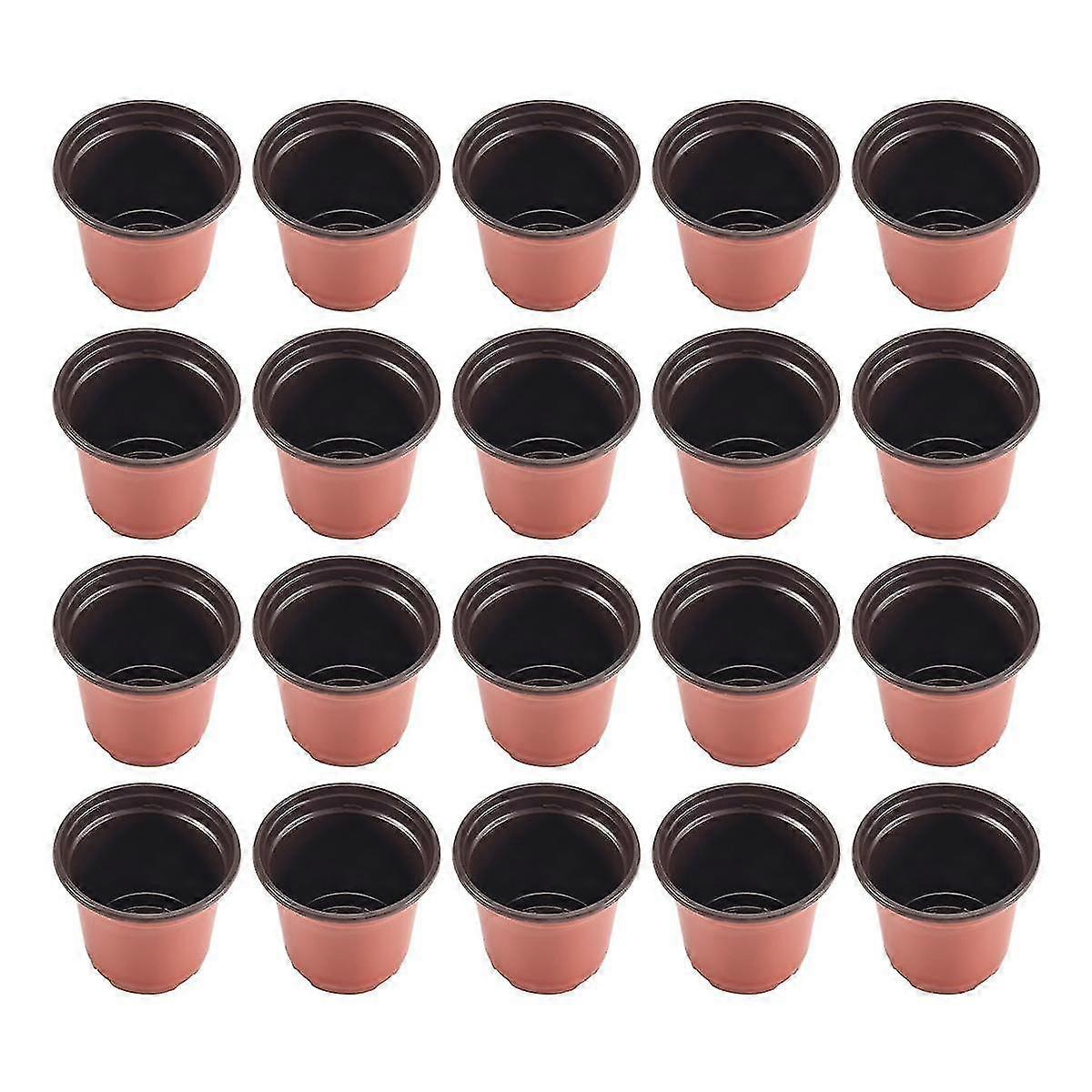 200pcs 4 Inch Plastic Flower Seedlings Nursery Supplies Planter Pot ...