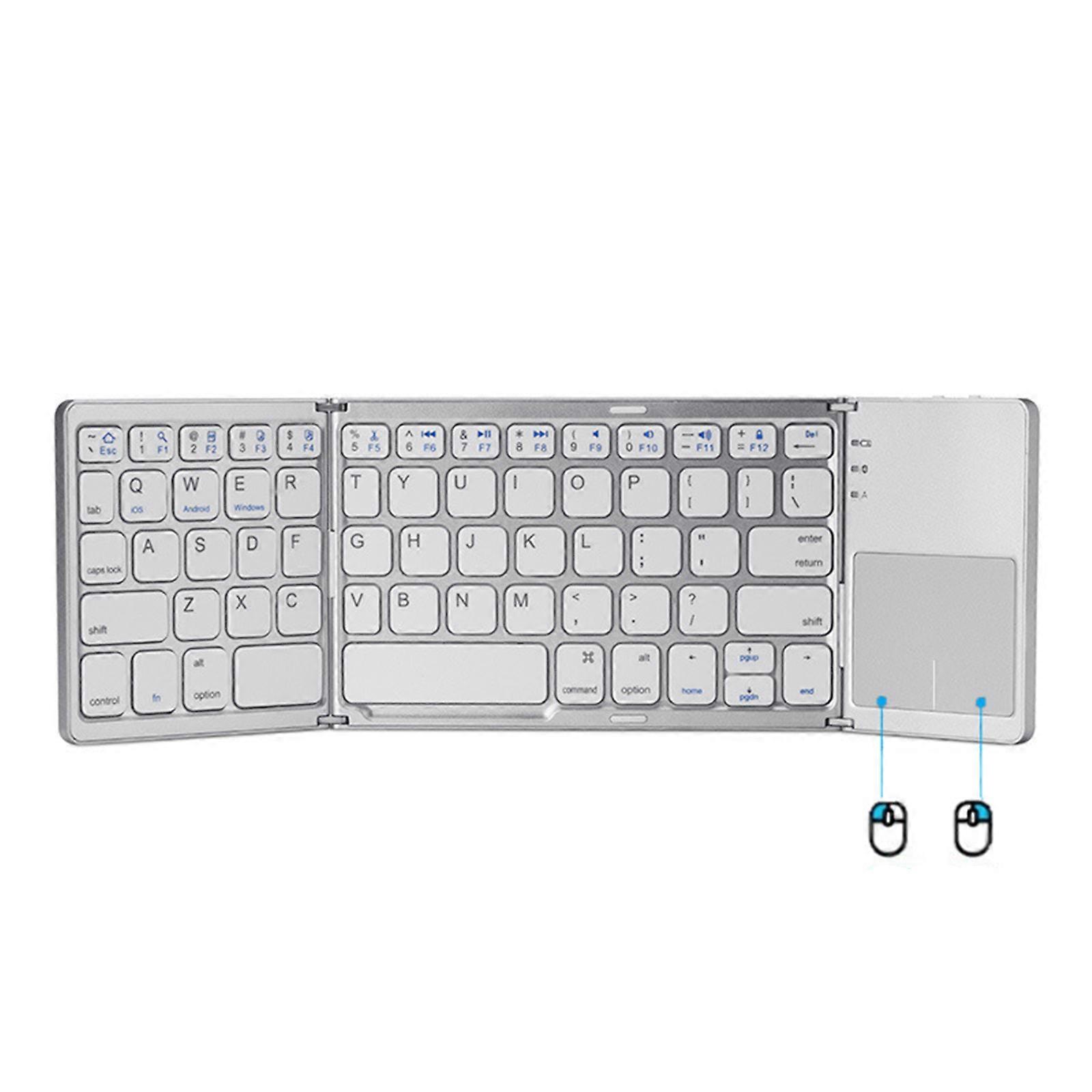 Foldable Bluetooth Keyboard - B033S Pressable Touchpad | Fruugo UK