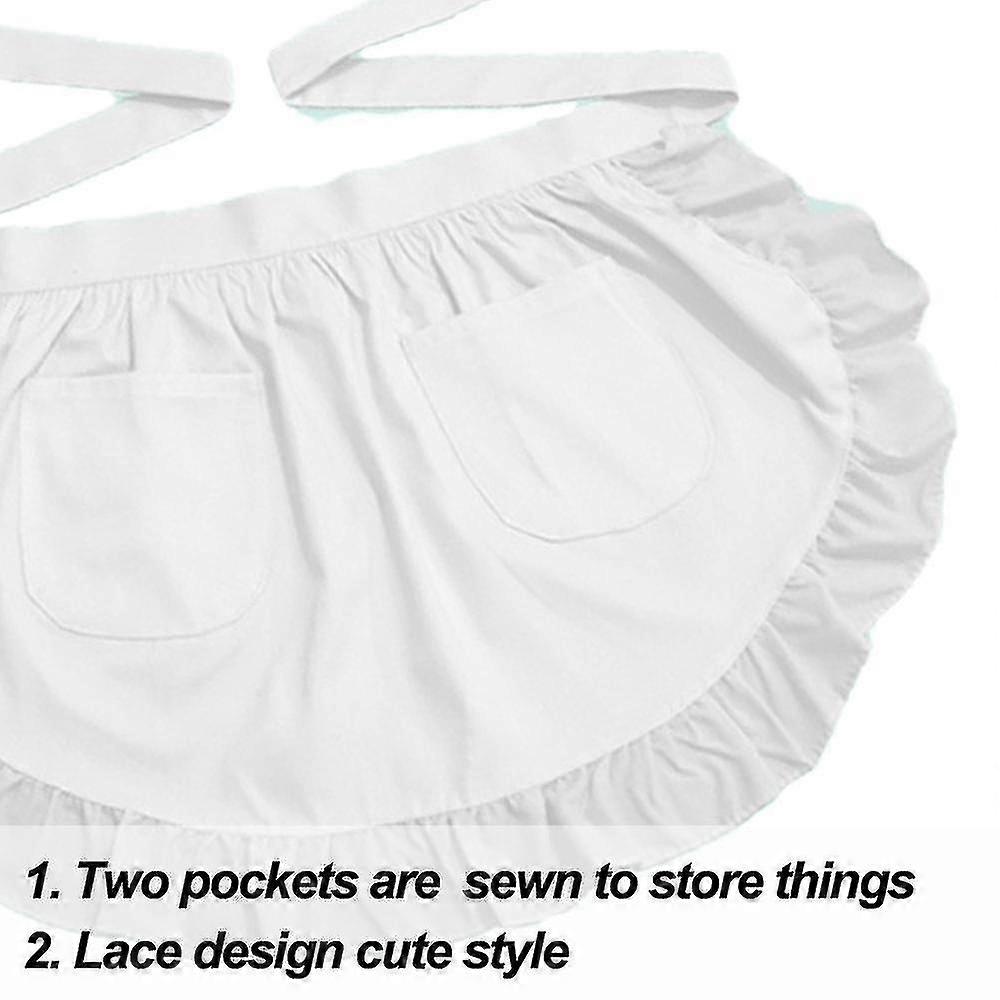 Waist Apron Kitchen Cooking Restaurant 100% Cotton Bistro Half Aprons ...