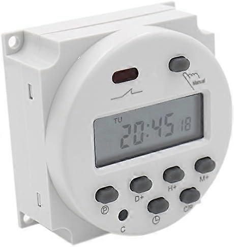 Digital LCD Power Weekly Programmable Timer Relay Switch CN101A DC 24V 16 Amp SPST | Fruugo UK