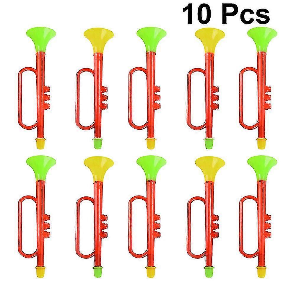 10pcs Kids Trumpet Toys Plastic Trumpet Toy Funny Noise Making Tools ...