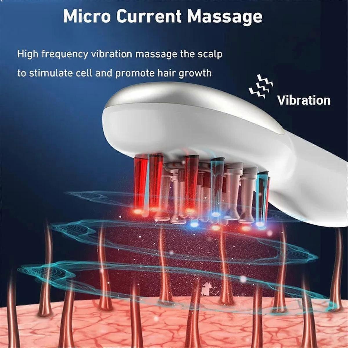 1MHZ RF Hair Growth Comb Anti-Hair Loss Medicinal Scalp Massage Comb ...