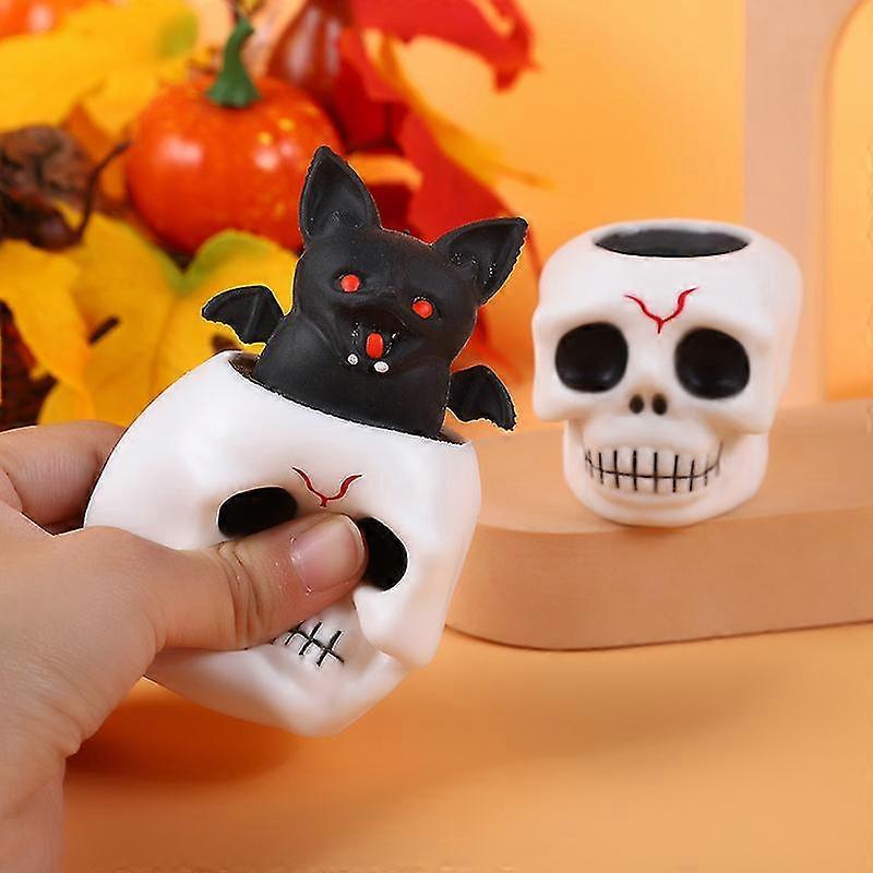 5pcs Squeeze Skull Toy Decompression Bat Skull Cup, Easter Fidget Toys ...