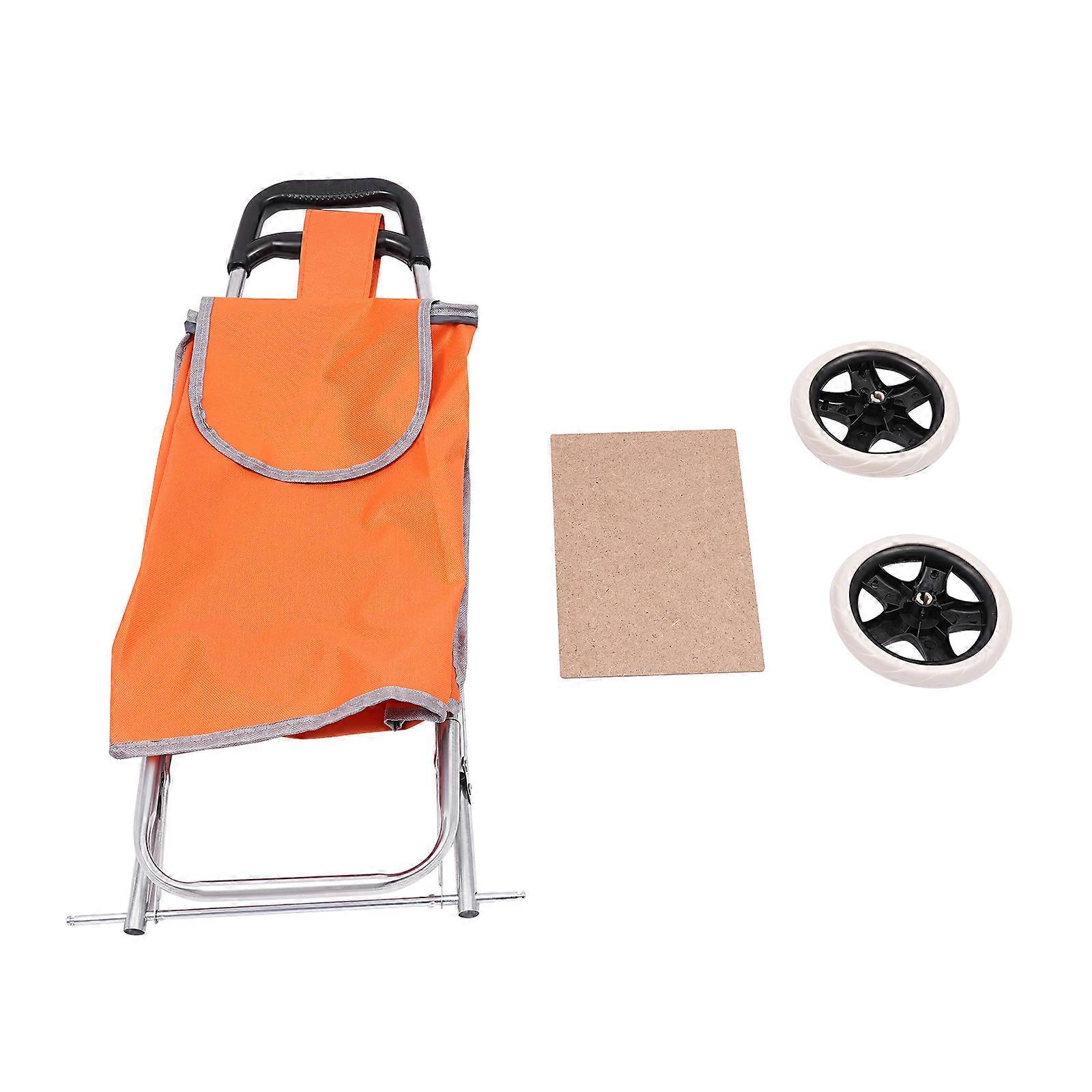 Hand Push Shopping Cart Rolling Transporting Carts | Fruugo UK