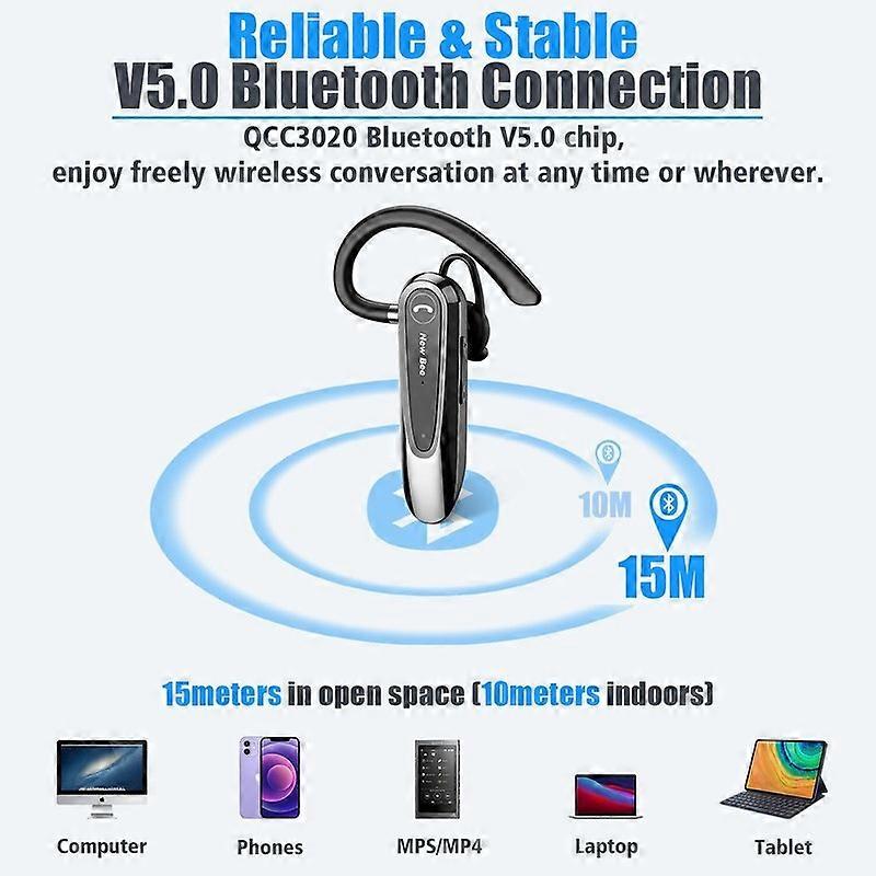 New Bee B45 Bluetooth Earphones 5.0 Headset Wireless Headphones with ...