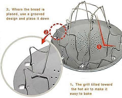 Folding Camp Stove Toaster, Stainless Steel 4 Slice Propane Bread ...