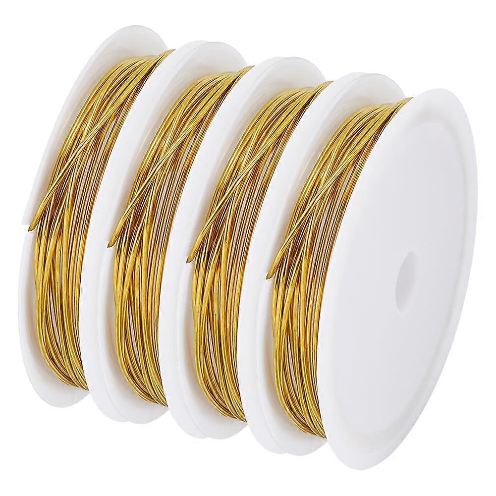 DIY 10M Real 14K Gold Plated Copper Wires 1mm 18 Gauge Copper Jewelry Wire Craft Metal Wire ...