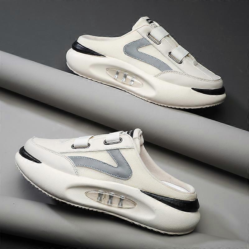 New Heelless Light Slippers Plus Size Men's Half Slippers Outdoor ...