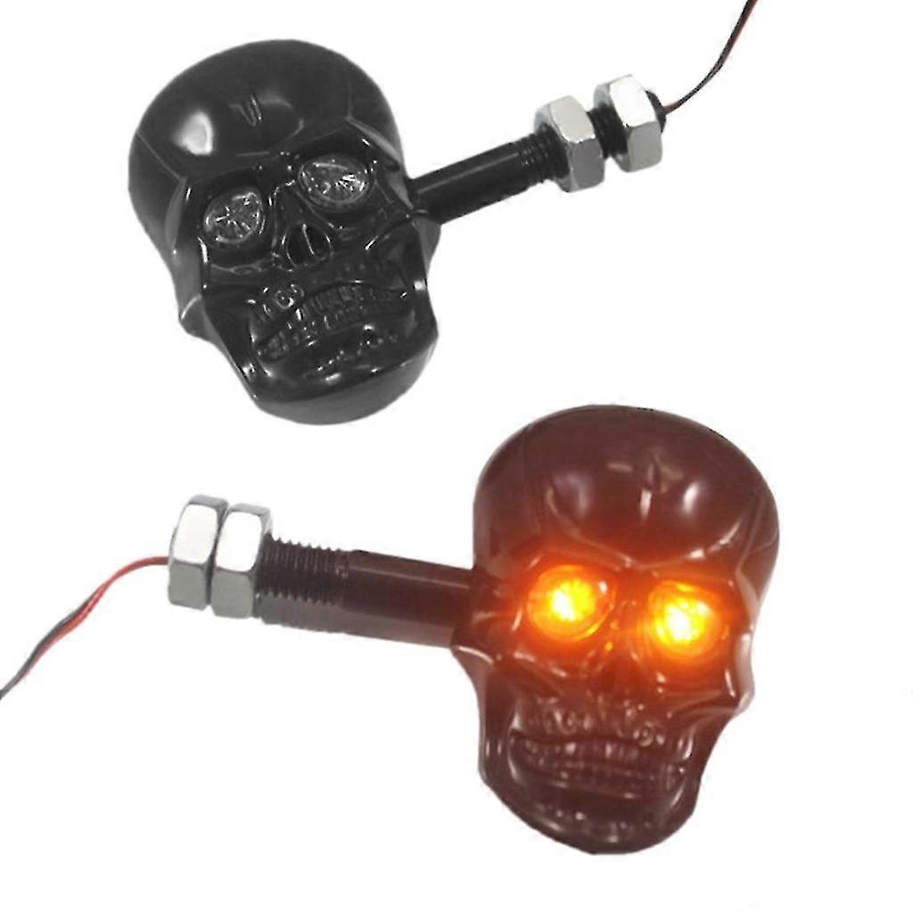 Universal Skull LED Turn Signals Blinker Indicator Lights Used for ...