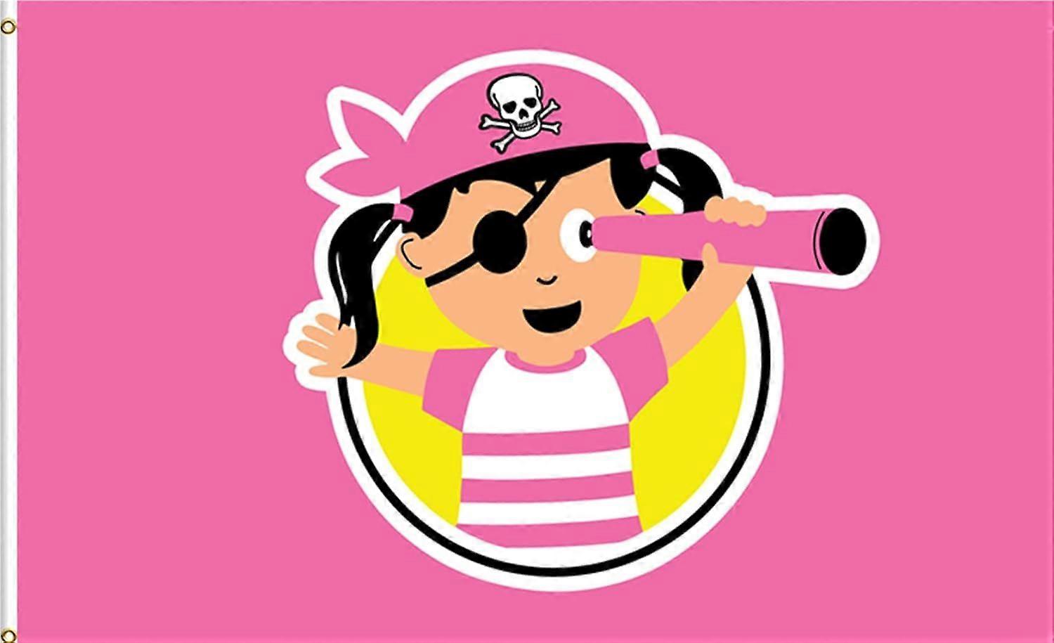 Pirate Child Girl Flag FT Indoor Outdoor Vivid Color Edges and Young ...