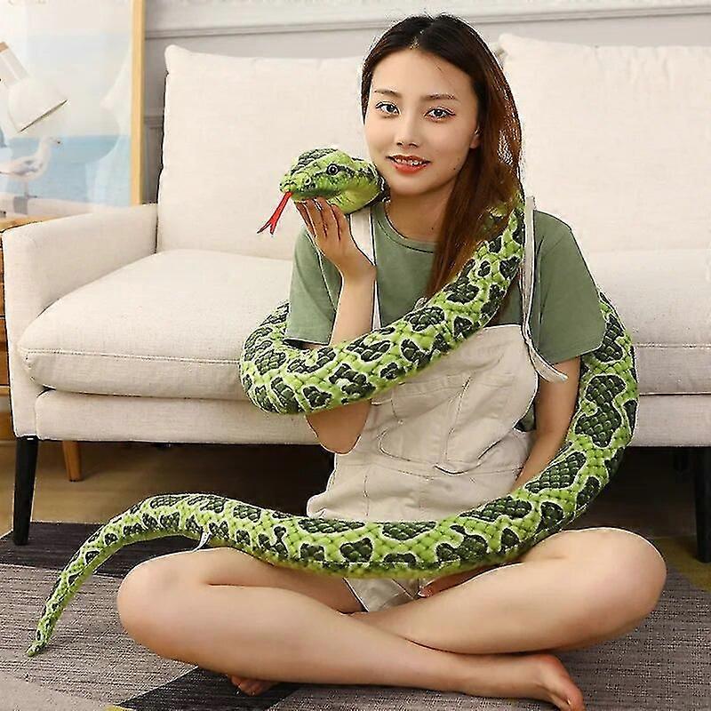 2M/3M Real Life Snake Plush Toy Giant Piebald Snake Stuffed Long Snake ...