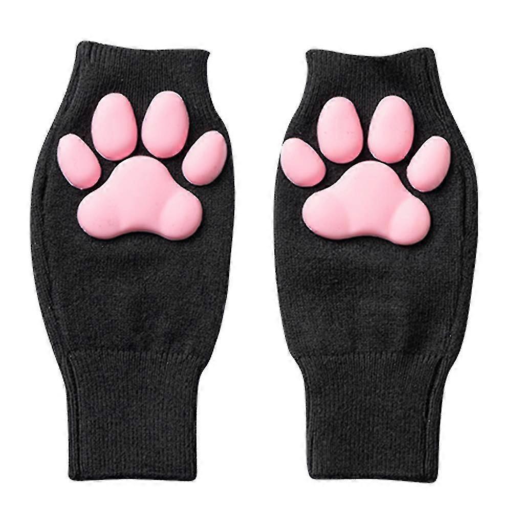For Cat Paw Pad Mittens Fingerless For Cat Paws Gloves Halloween Kitten ...