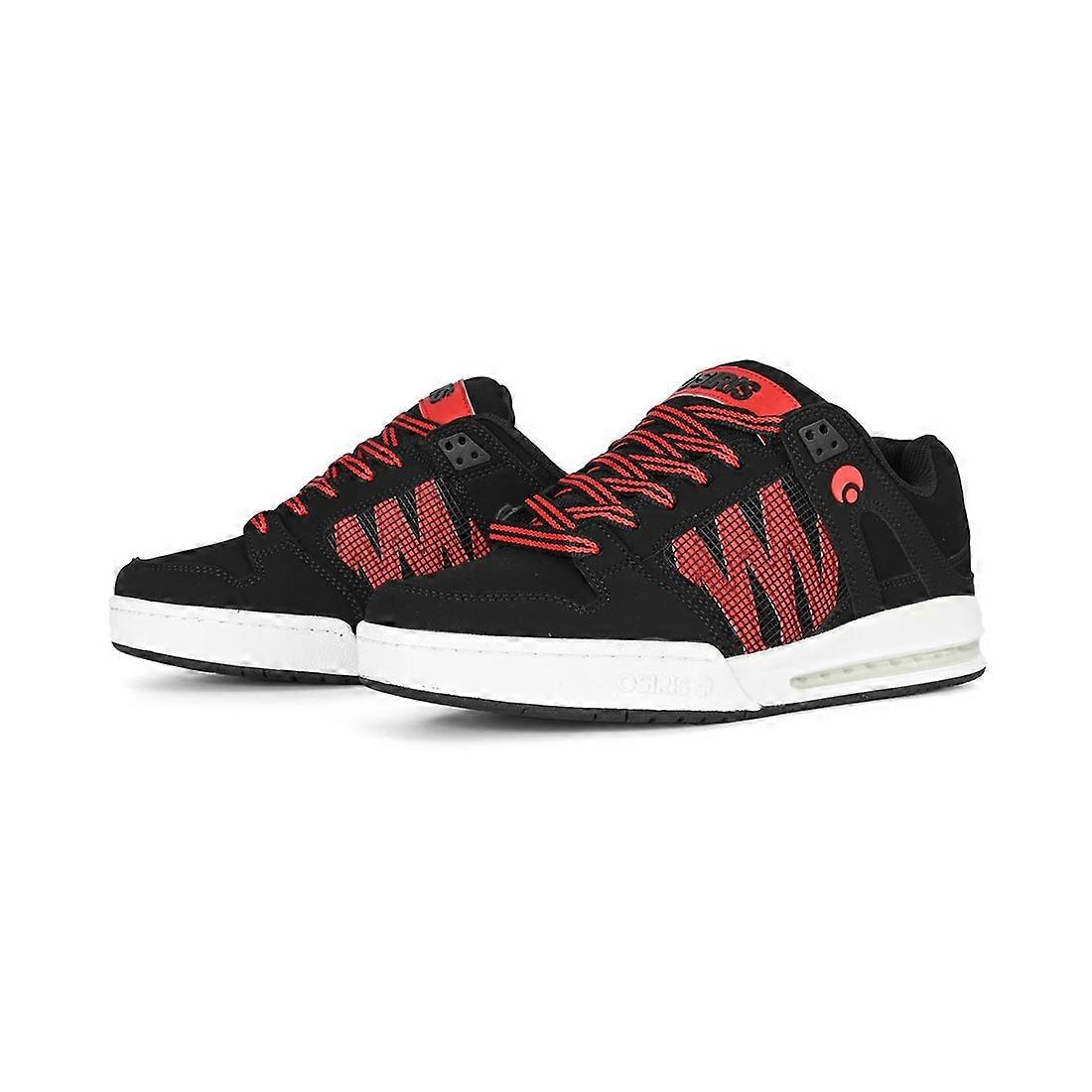 Osiris Pixel Skate Shoes - Black/White/Red | Fruugo UK