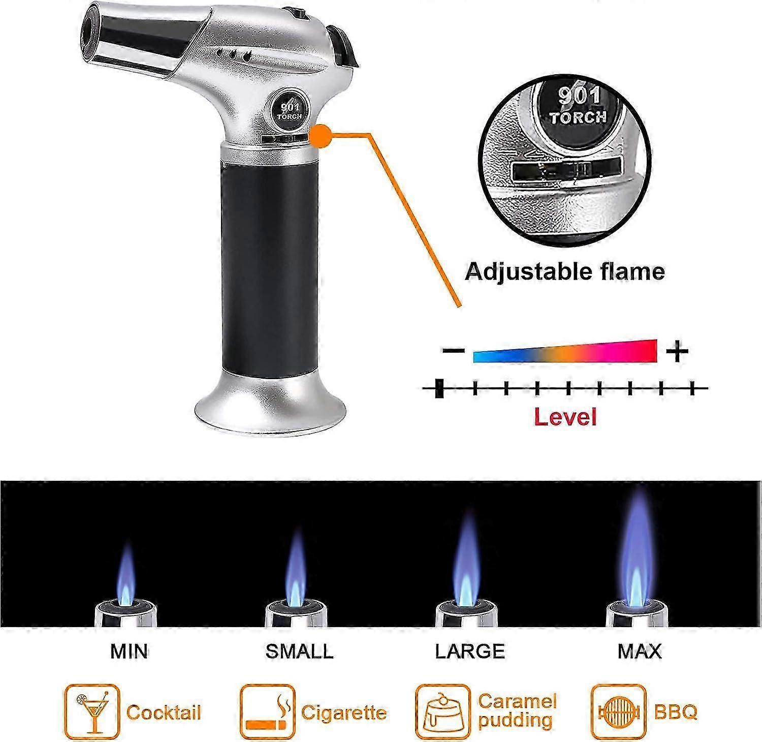 Blow Torch, Kitchen Torch, Refillable Butane Gas Torch Lighter with ...
