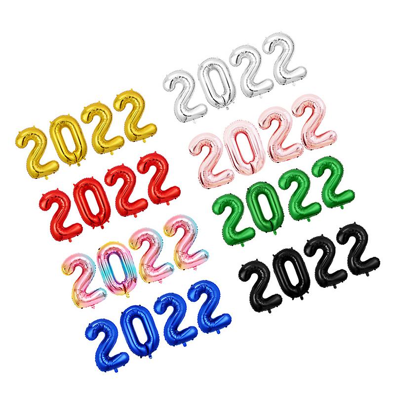 32 Inch 2022 Balloon Set Aluminum Foil Balloons New Year Mall Decor ...