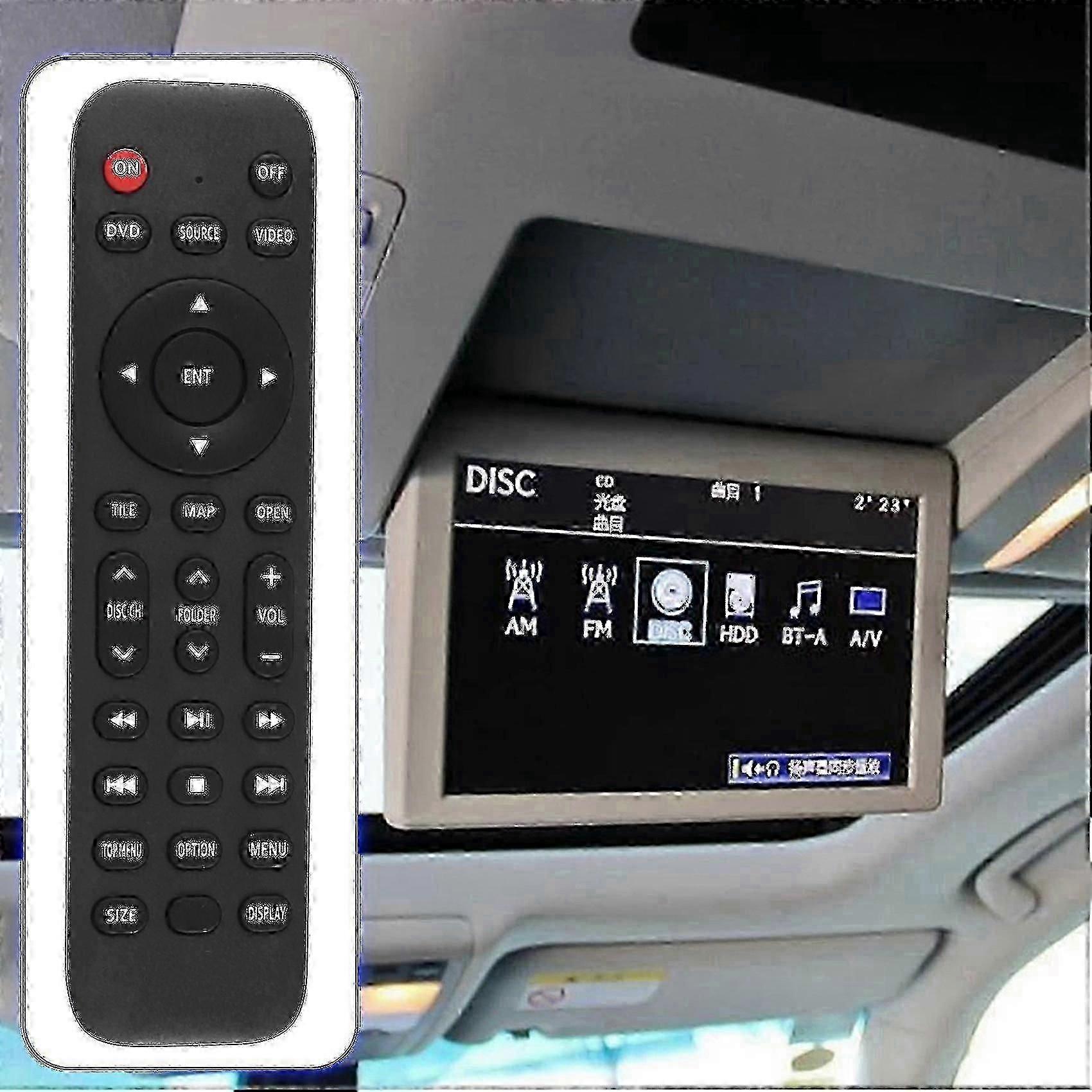 Car Rear Entertainment Ceiling Dvd Control Remote Replacement For Prado ...