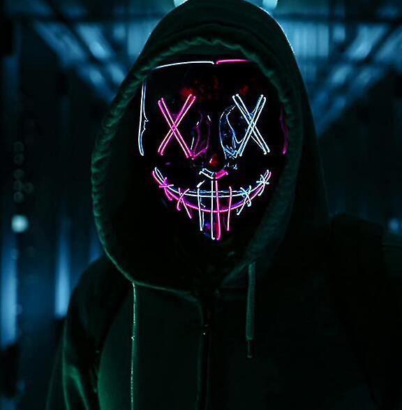Led Purge Mask Light Up Scary Mask For Cosplay Costume | Fruugo UK