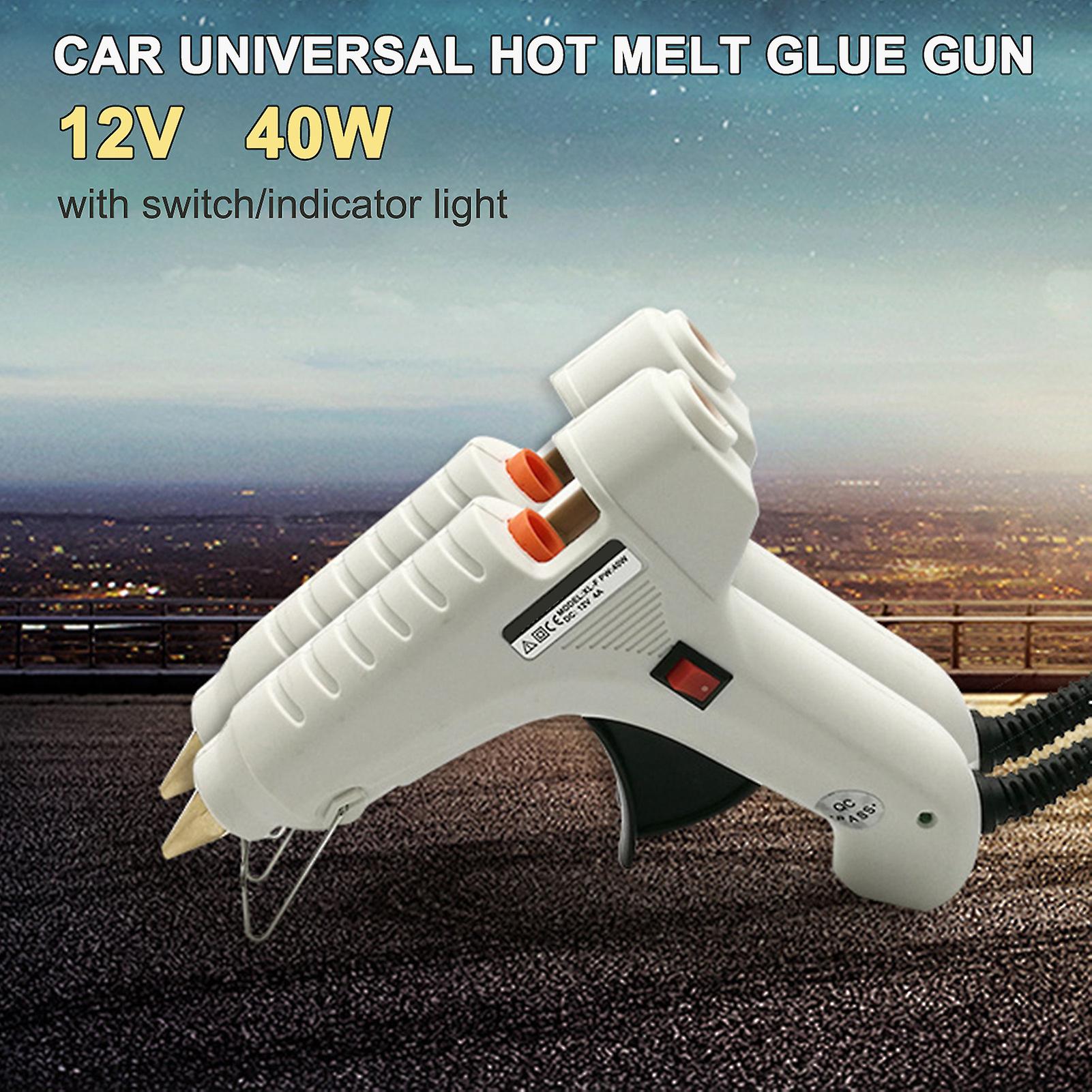 Car Universal Hot Melt Glue Gun 40w 12v 47in Long Cable With Cigarette ...