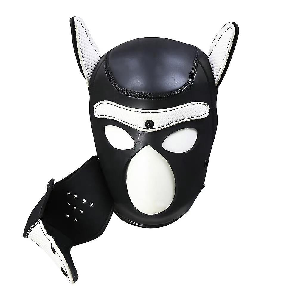Neoprene Dog Full Face Puppy Mask, Novelty Costume Pup Hood Mask ...
