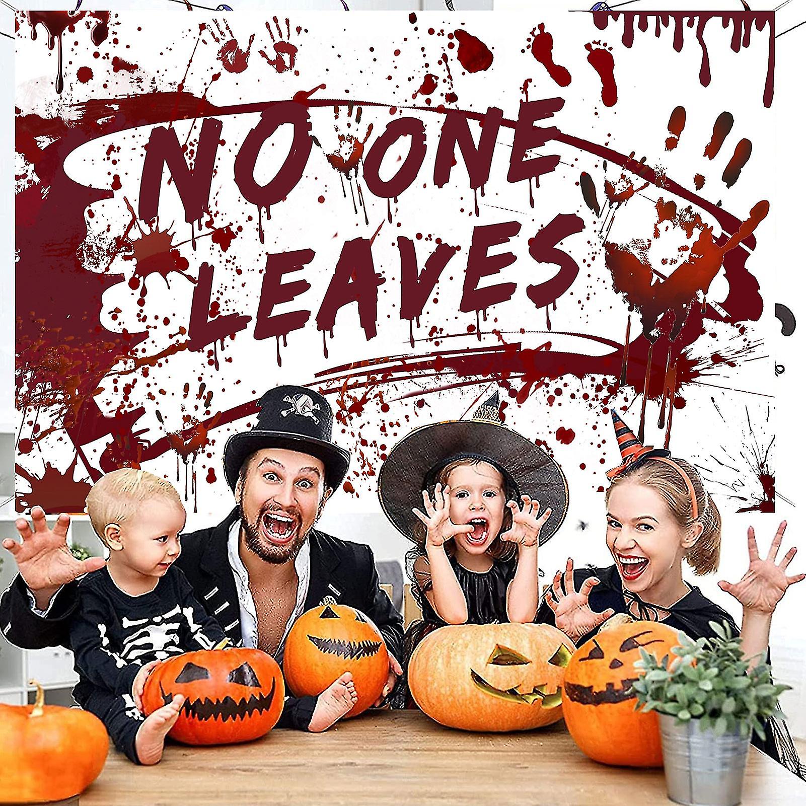 Fondo fotográfico sangriento Nadie deja huellas de manos de sangre para ...